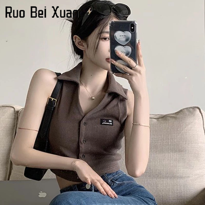 Ruo Bei Xuan Áo Thun polo Ngắn Không Tay Màu Trơn Sang Trọng Thích Hợp ...