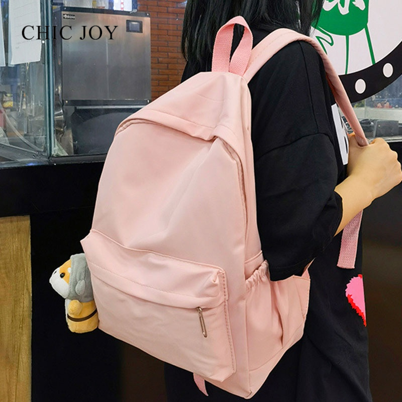 CHIC JOY Ba Lô nylon Màu Sắc Đơn Giản Sức Chứa Lớn Phong Cách Hàn Quốc ...