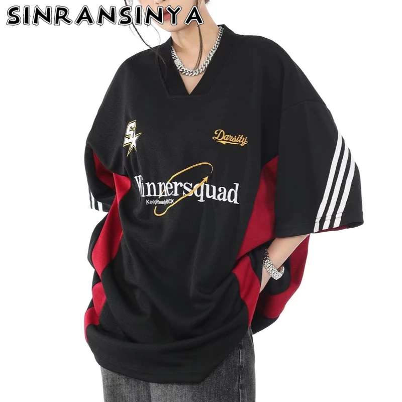 Áo thun SINRANSINYA form rộng phong cách đường phố Mỹ thời trang cho ...