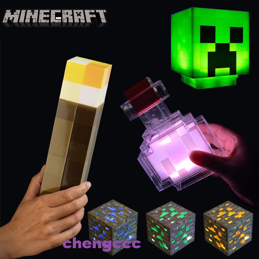Minecraft Đèn led Để Bàn Hình Vuông Có Thể Thay Đổi Màu Sắc | Shopee ...