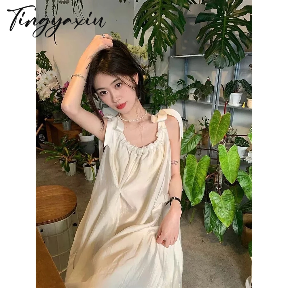 [Mã FADEP1406 giảm đến 30k đơn từ 99k] Đầm chiffon dài TING YA XIU màu ...