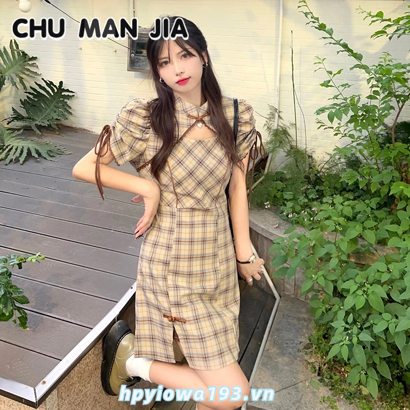 CHU MAN JIA Đầm Sườn Xám Cách Tân Xẻ Tà Phong Cách Trung Hoa Mới Cho Nữ ...