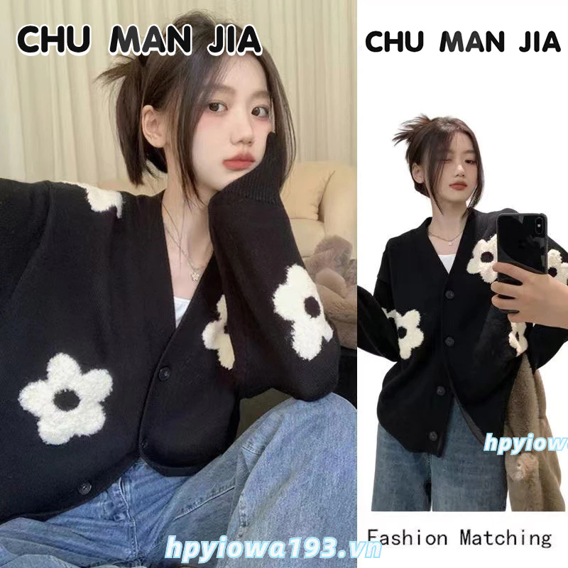 CHU MAN JIA Áo Khoác cardigan Dệt Kim Mỏng Cổ Chữ v Mùa Xuân Mới Cho Nữ ...