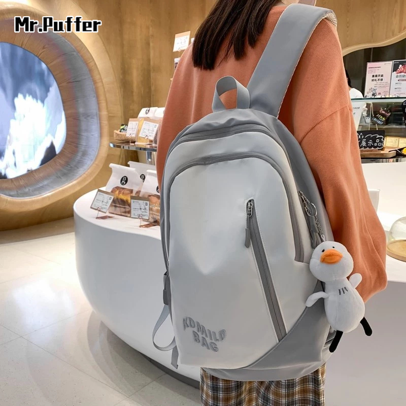 Mr.puffer Ba Lô Đi Học Sức Chứa Lớn Phong Cách retro Hàn Quốc Dễ Phối ...