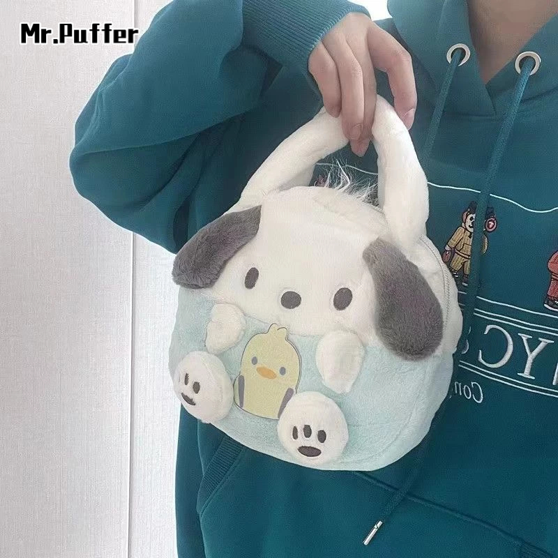 Túi xách MR PUFFER mini bằng vải bông họa tiết chó Pacha hoạt hình dễ ...