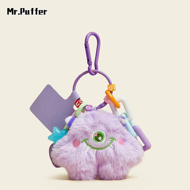 Mr .Puffer Móc Chìa Khóa Hình Quái Vật Nhồi Bông Nhỏ Dễ Thương Sáng Tạo ...