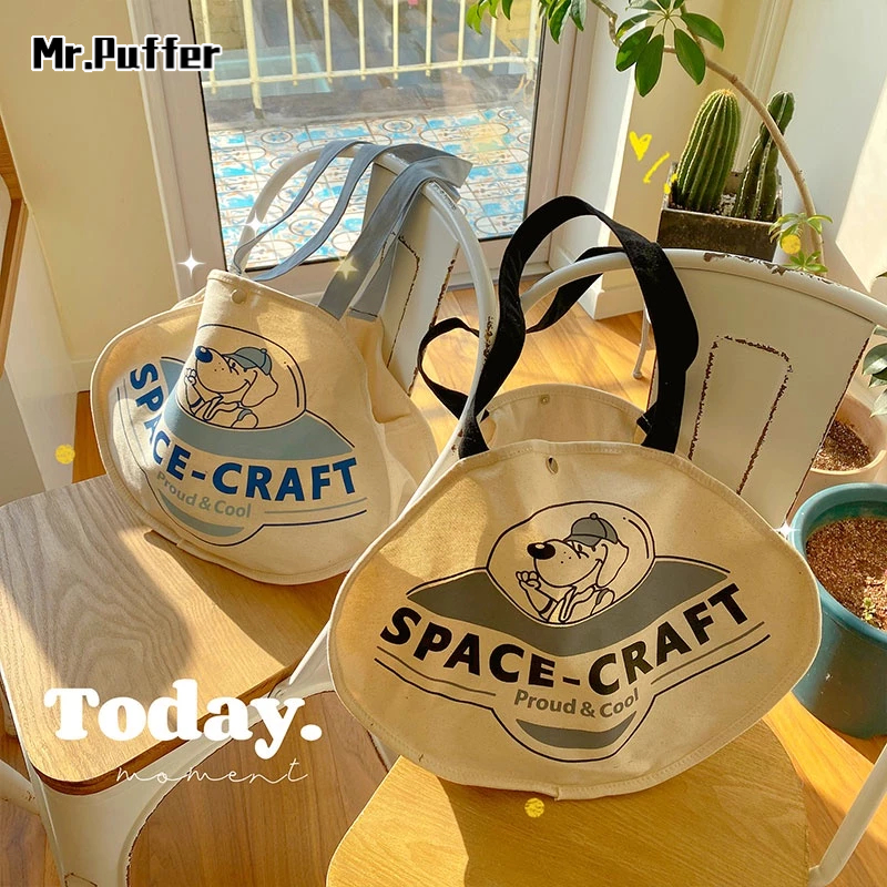 Mr.Puffer One Túi vải Cỡ Lớn In Hình Chú Chó Ngoài Hành Tinh Đáng Yêu ...