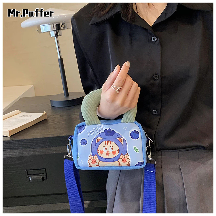 Mr.Puffer One Túi Đeo Vai Hình Vuông Cỡ Nhỏ In Họa Tiết Hoạt Hình Dễ ...