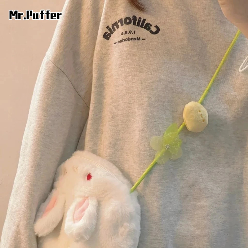 Mr.puffer Mới Túi Đeo Chéo Vai Lông Xù Hình Trái Tim Thỏ Hoạt Hình Quà ...