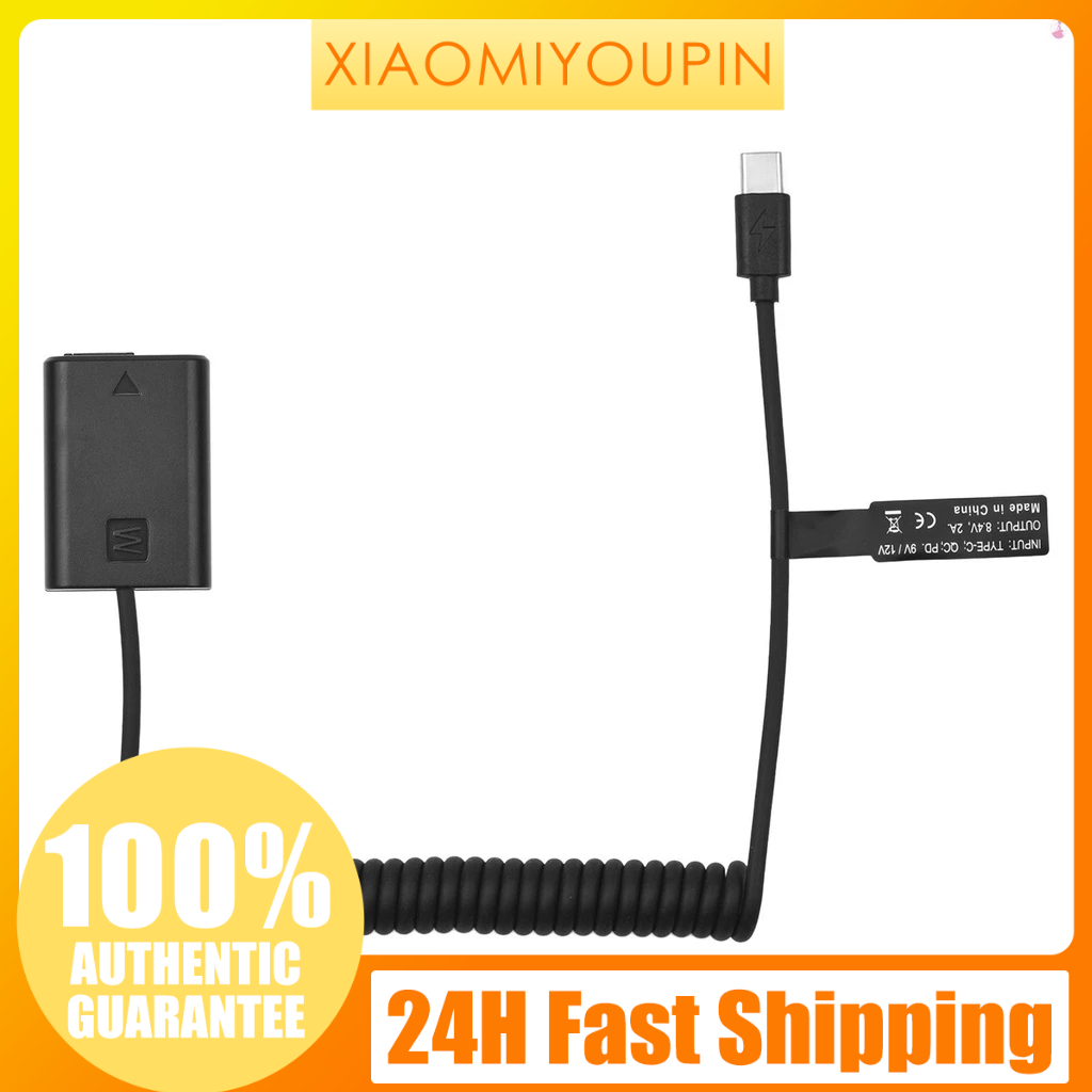 Bộ chuyển đổi pin Andoer NP-FW50 USB-C với cáp nguồn USB type-c cho ...