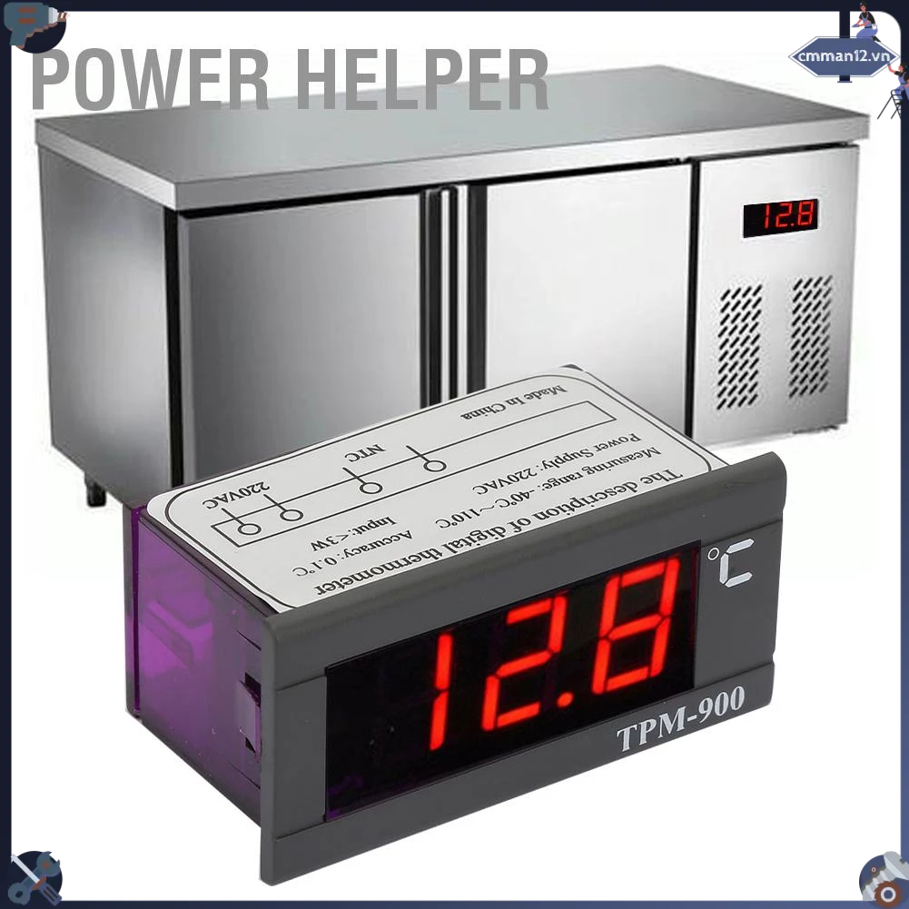 Power Helper Đồng hồ đo nhiệt độ kỹ thuật số TPM-900 220V với bộ điều khiển cảm biến | Shopee ...