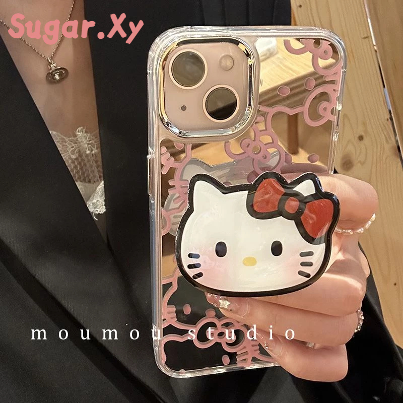 Ốp Điện Thoại Kèm Gương Hình Mèo Hello Kitty Cho Iphone 14 / 13 / 12 ...