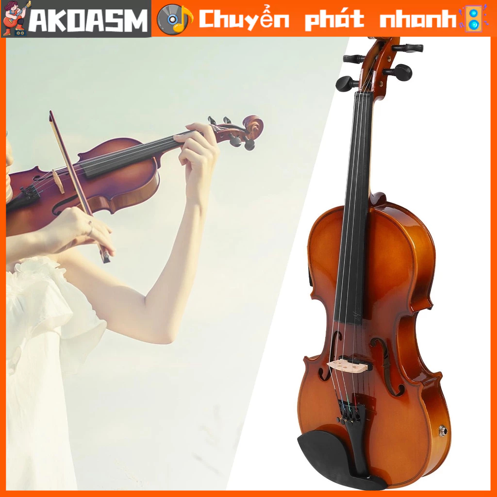 [Trong Kho] Violin Solid Wood Acoustic Music Instrument Electroacoustic ...