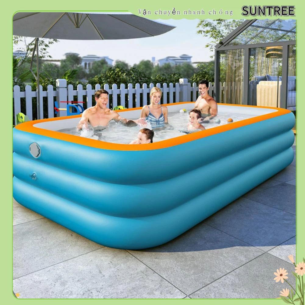 Kích Thước Lớn Hồ Bơi Phao Bể Bơi Phao đáy Chống Trượt Siêu To Có Thể Gập Lại Cho Trẻ Em Gấp