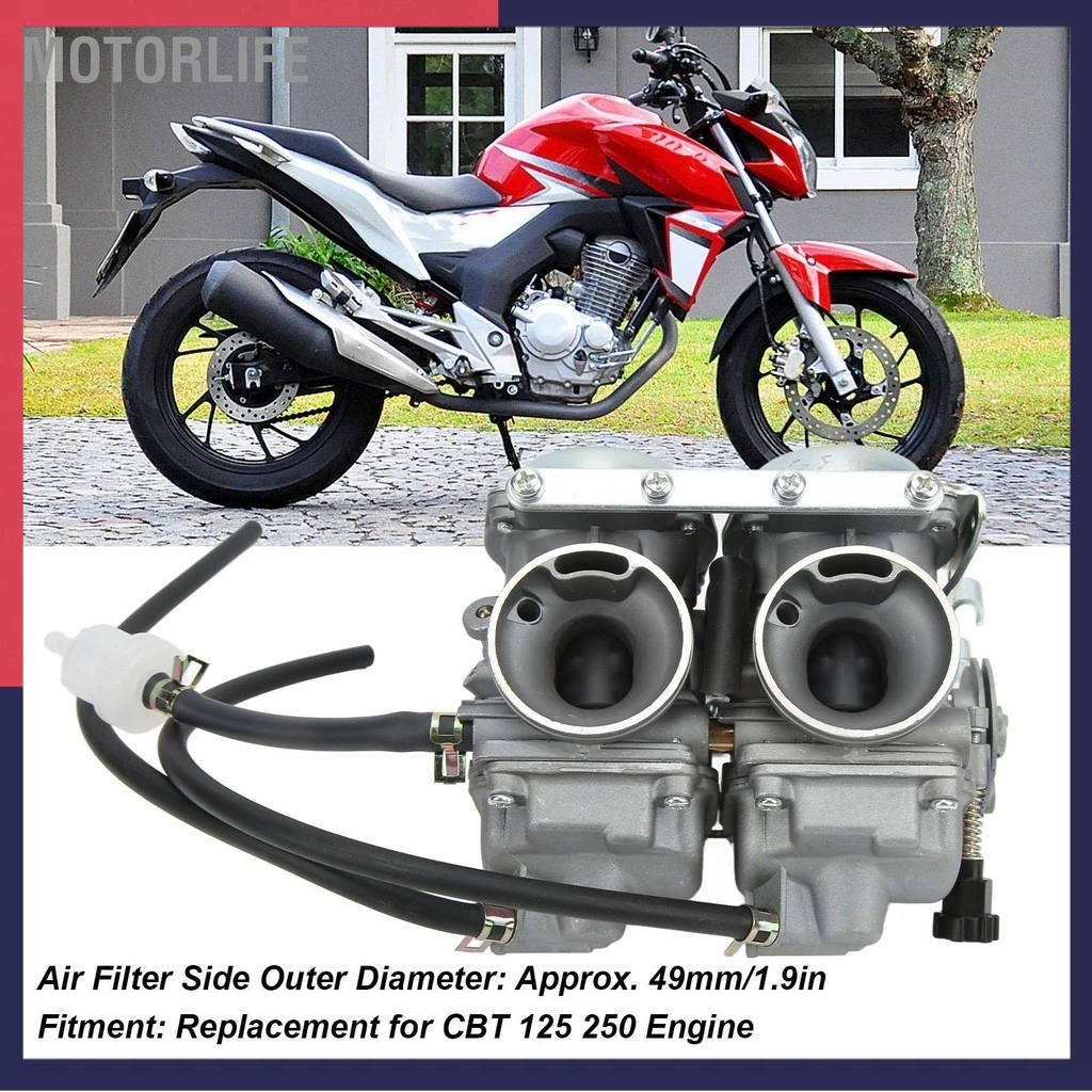 Motorlife Bộ chế hòa khí đôi xi lanh xe máy Thay thế ID nạp 26mm cho ...