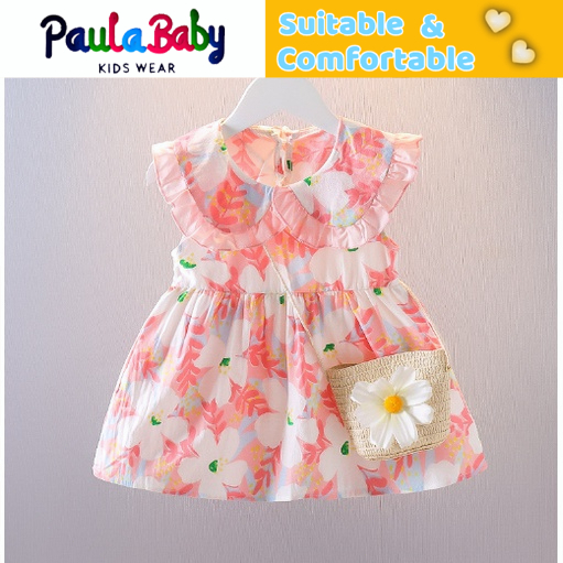 Paulababy Đầm Công Chúa Không Tay In Hoa Phong Cách Hàn Quốc Thời Trang ...