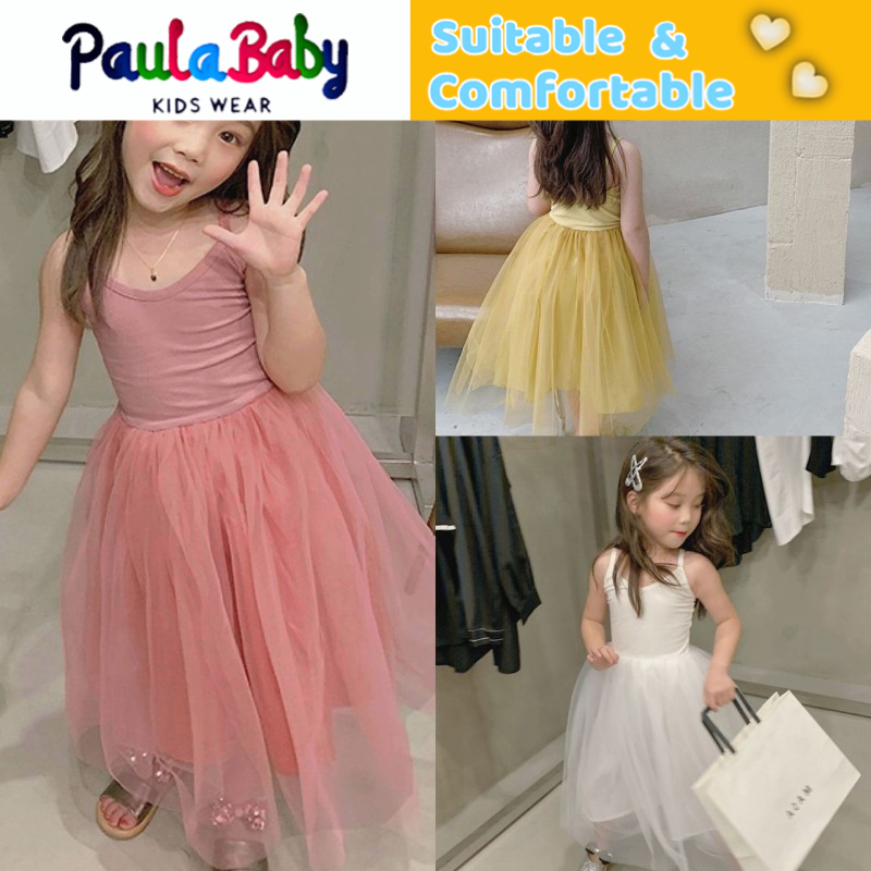 Đầm Paula Baby không tay phối lưới thời trang xinh xắn cho bé gái ...