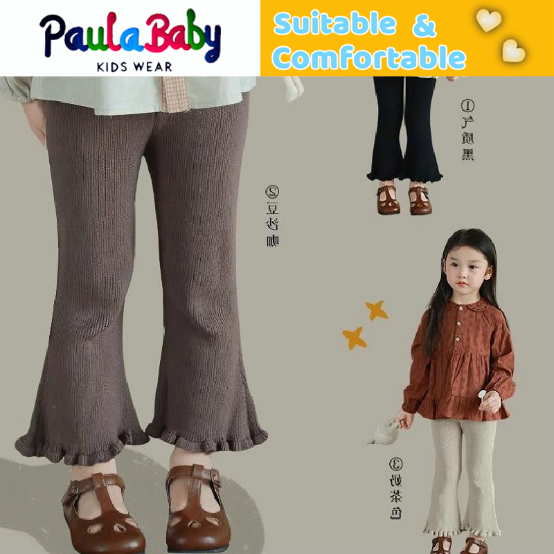 Paulababy Quần dài cho bé gái Quần thời trang Hàn Quốc cho bé gái 1-6 ...