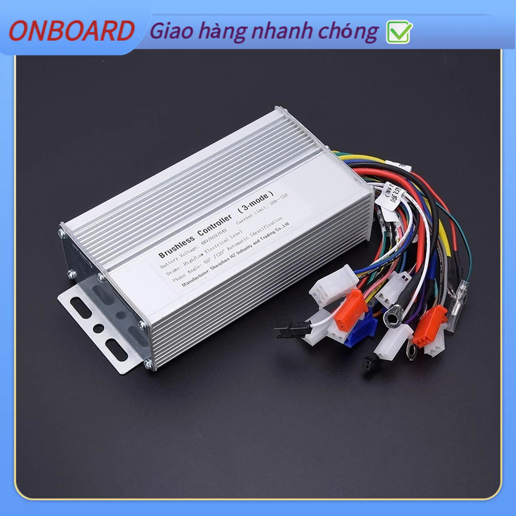 OnBoard Bộ điều khiển động cơ tốc độ không chổi than 48V 60V 64V 1000W‑1500W cho xe tay ga điện ...