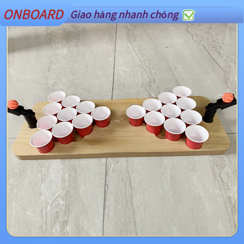 [Hàng Sẵn] Bia Pong Uống Trò Chơi Để Bàn Bộ Bảng Gỗ Và 20 Chiếc Ly Dành ...