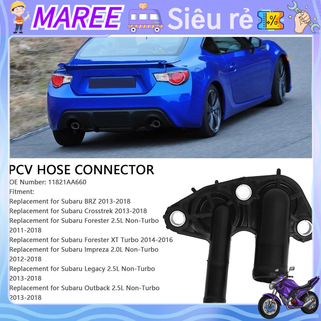MAREE Đầu nối ống PCV 11821AA660 Động cơ van thay thế cho Subaru BRZ ...