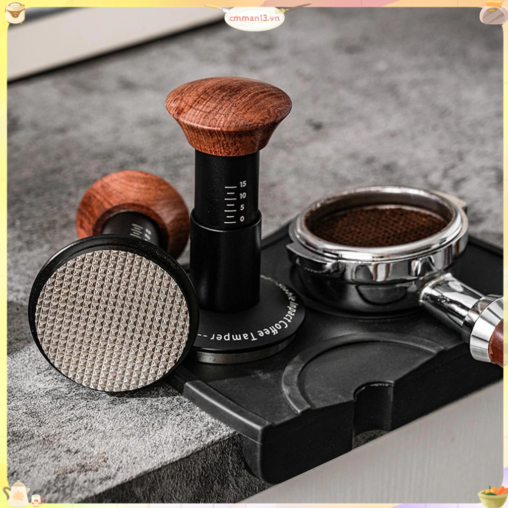 Best cook Coffee Tamper Spring Loaded Hiệu chuẩn Cà phê Tay cầm bằng gỗ ...