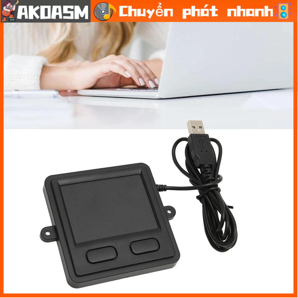 AKOASM Bàn di chuột USB có dây Có thể nhúng Độ nhạy cảm ứng động đa chức năng với 2 phím dành ...