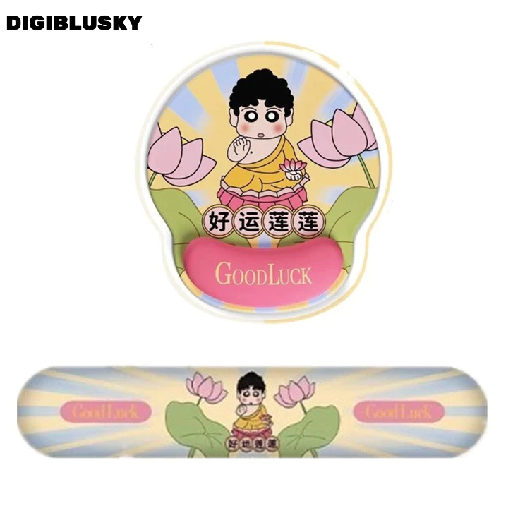 DIGIBLUSKY Good Luck Boy Miếng lót chuột cổ tay + Bộ bàn phím Miếng đệm ...