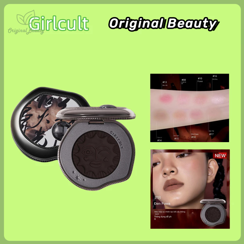 Phấn má RUYUN Girlcult có màu đen trang điểm mờ làm sáng phục hồi | Shopee Việt Nam