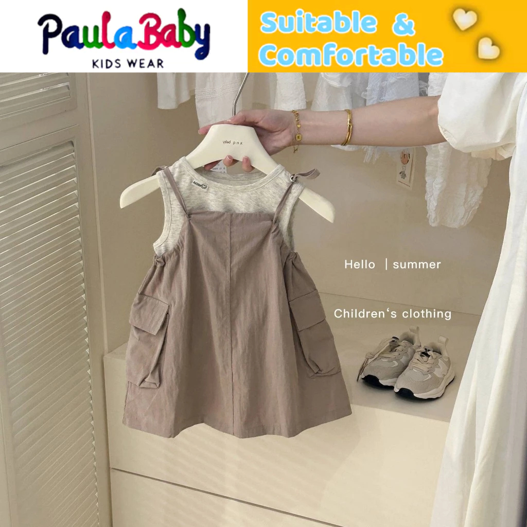 PaulaBaby Bộ váy mùa hè cho bé gái - Bộ áo Vest bảo hộ lao động thông ...