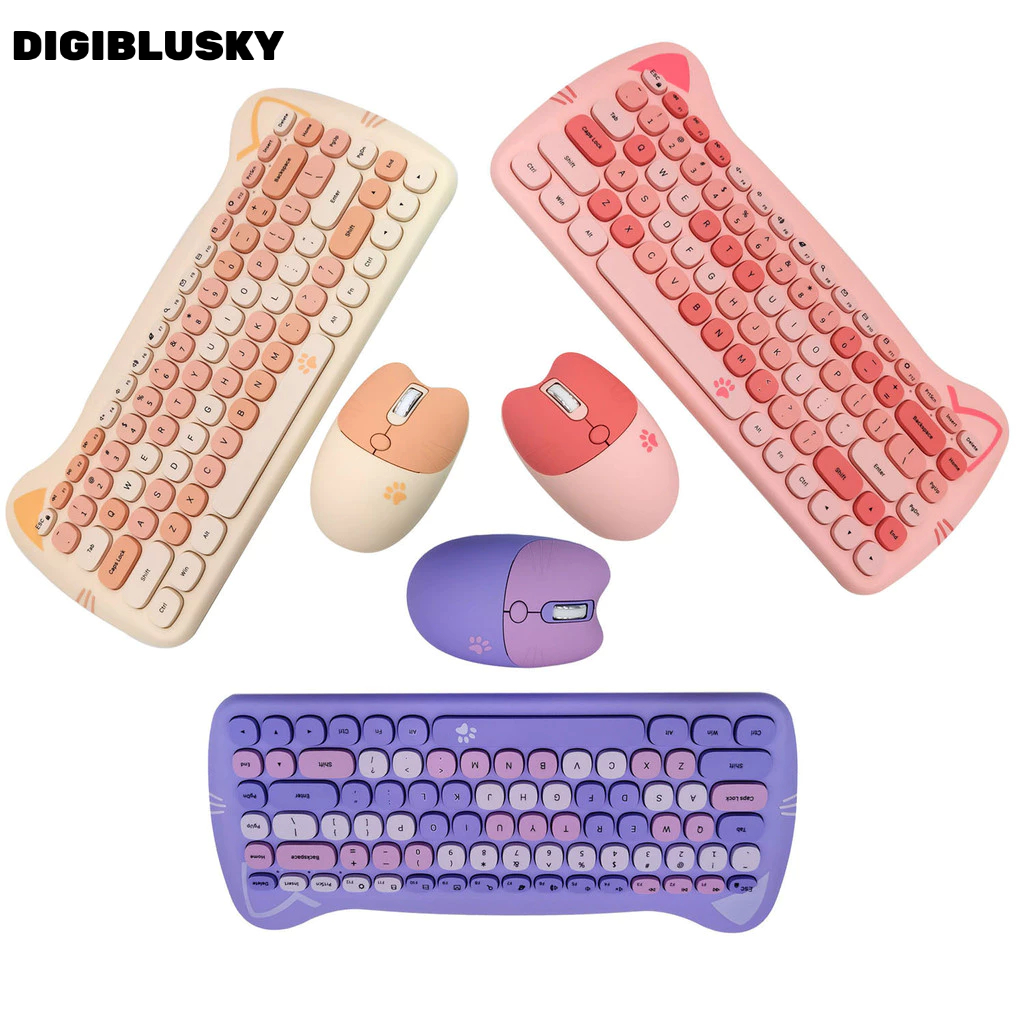 DIGIBLUSKY 84 Phím Bàn Phím Phiên Bản Pin Bàn Phím + Bộ Chuột USBlink ...