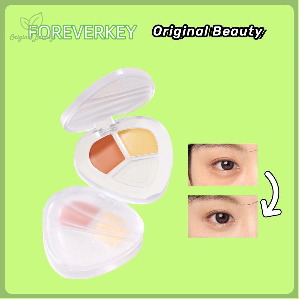 Foreverkey Panda Eye Concealer Palette Concealer Brightening Cover Spots Facial Concealer Blend ...