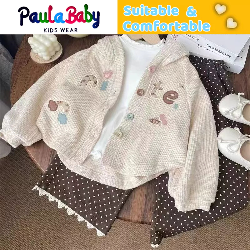 Paulababy Áo khoác ngoài có mũ trùm đầu thông thường cho bé gái - Quần ...