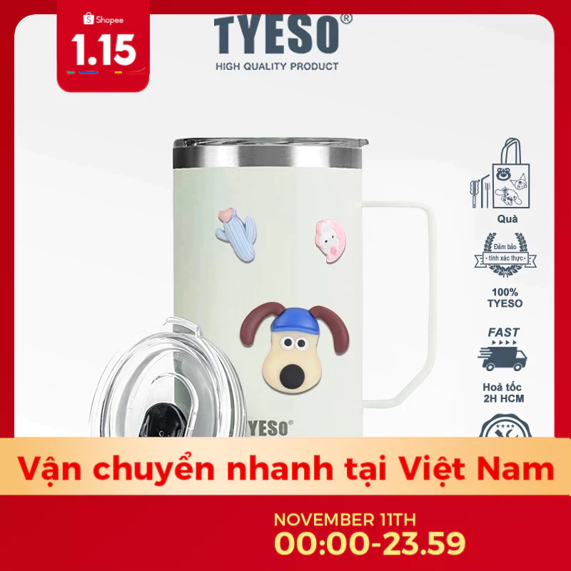 【Local Deliver】Tyeso Bình Nước Giữ Nhiệt Bằng Thép Không Gỉ TYESO TS-8836 /TS-8837 530ml / 710ml ...