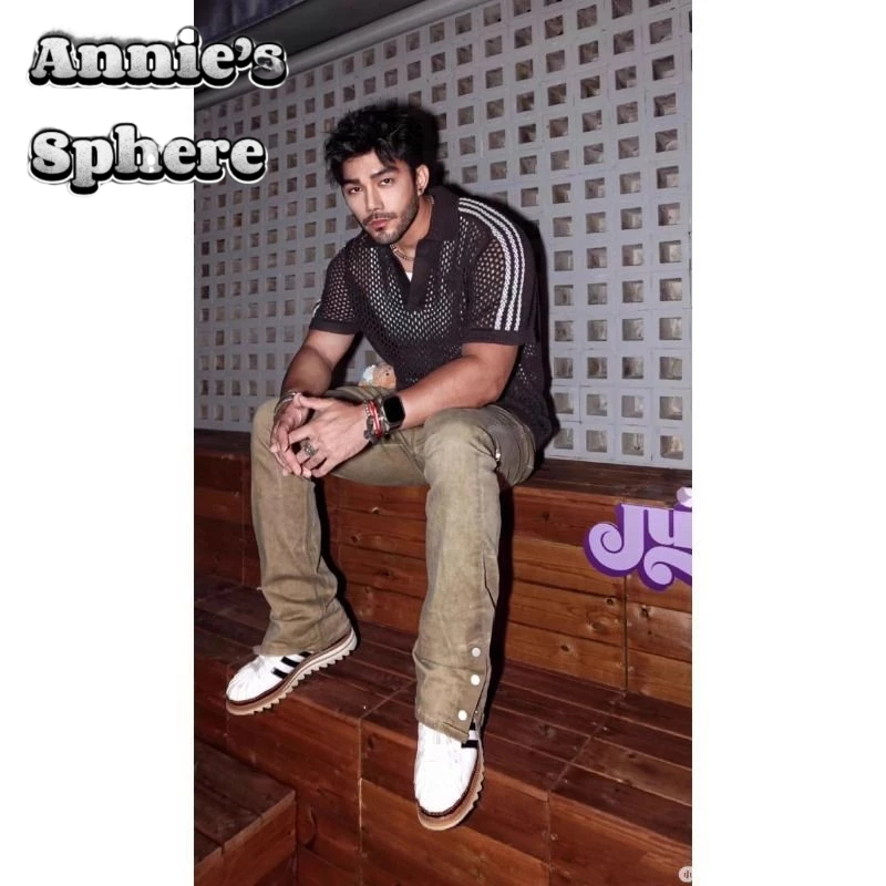 Áo thun nam ngắn tay Annies Sphere Edison Chen có lỗ ba thanh giống ...