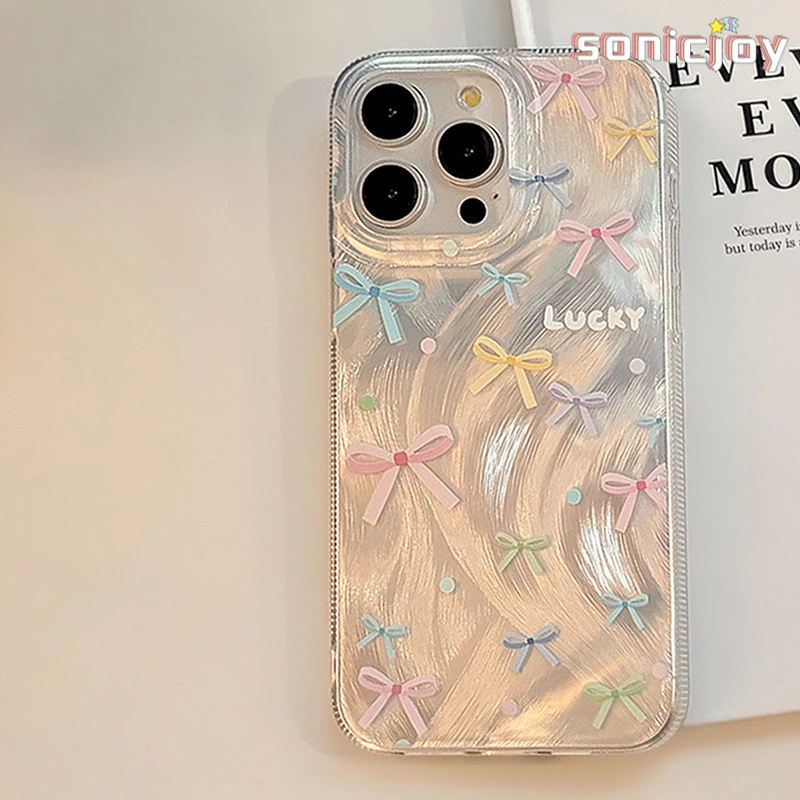 Ốp lưng Thắt Nơ Nhiều Màu Sắc Cho IPhone 11 12 13Mini 14 15Plus 11 Pro ...