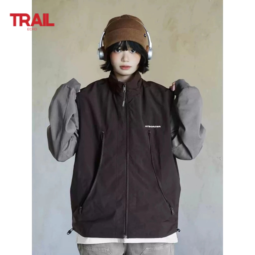 Áo vest nam Trail Echo mùa hè mới Nhật Bản cổ điển màu trơn phù hợp với ...