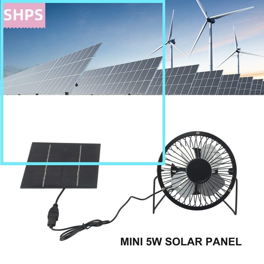 4 Inch Solar Panel Powered Fan 5W Solar Powered Fan Solar Energy ...