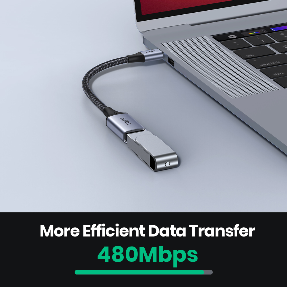 Topk A10 USB C sang USB A dapter Cáp OTG Type C Nam sang USB 3.0 2.0 Nữ ...