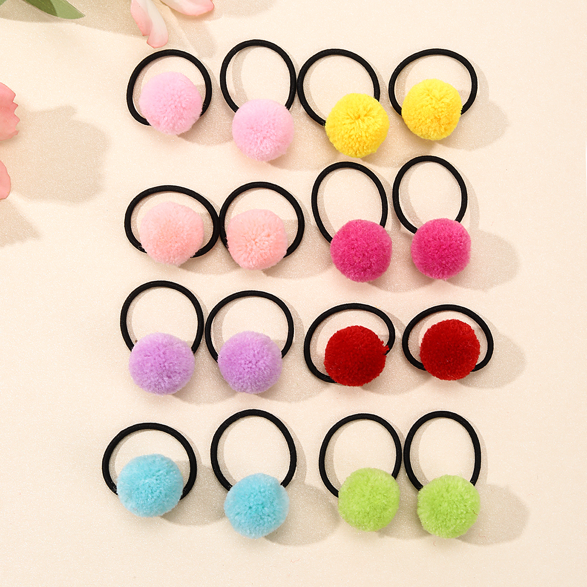 16 Chiếc Bé Gái Đuôi Ngựa Giá Đỡ Children 'a Phụ Kiện Tóc Pom Bóng Co ...