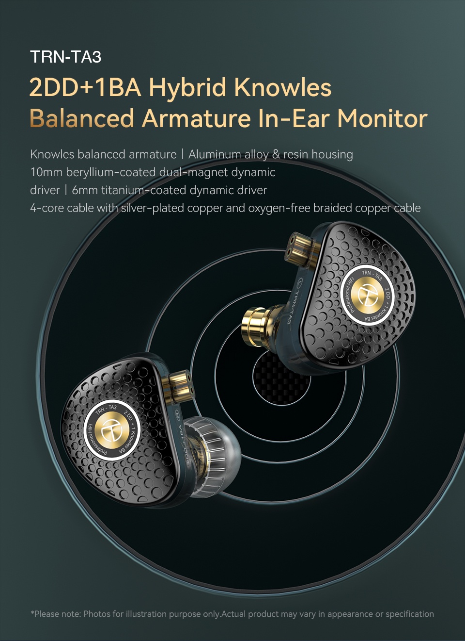 Tai nghe nhét tai TRN TA3 Hi-FI 2DD 1BA MT4 MT3 VX PRO TA1 mạ kẽm cao cấp | Shopee Việt Nam