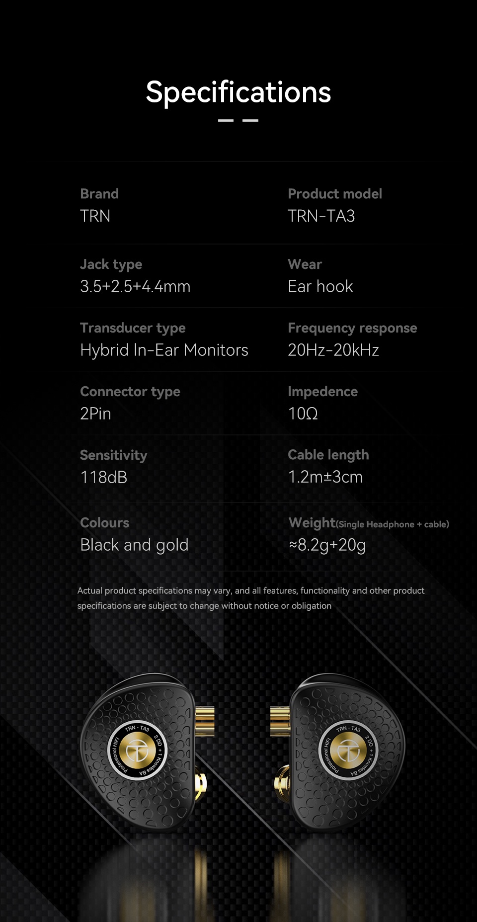 Tai nghe nhét tai TRN TA3 Hi-FI 2DD 1BA MT4 MT3 VX PRO TA1 mạ kẽm cao cấp | Shopee Việt Nam