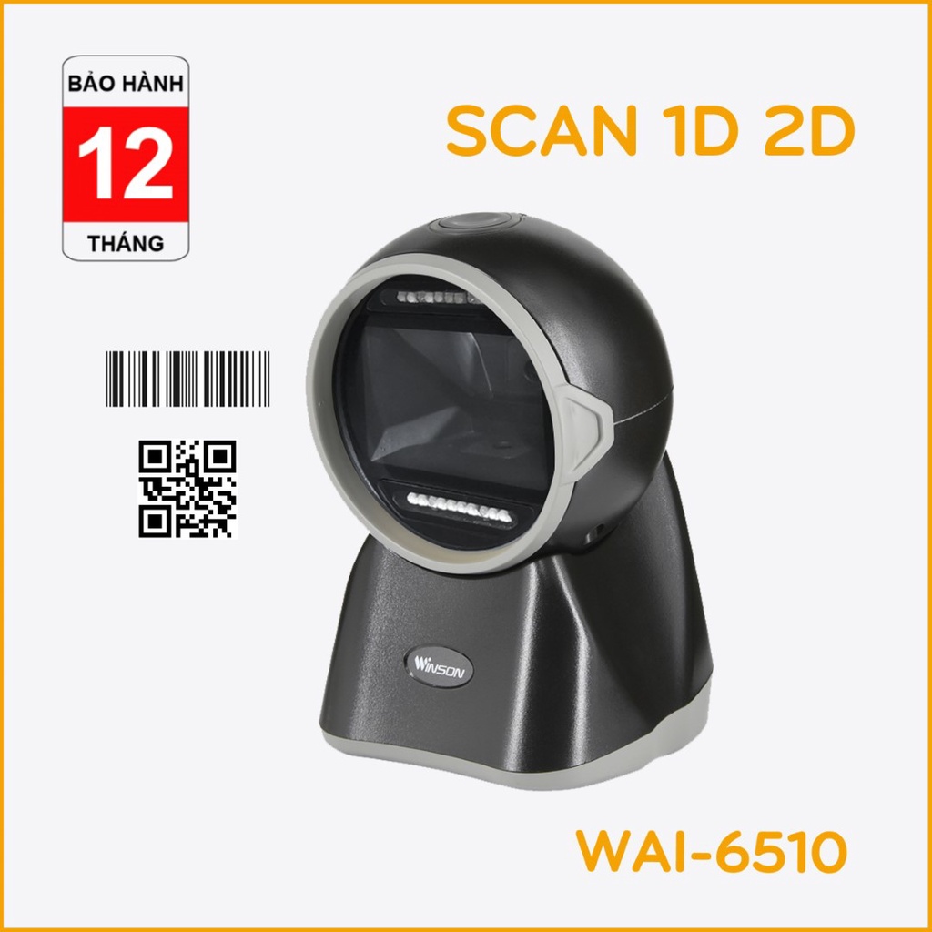 Máy quét mã vạch đa tia dPos WAI-6510 để bàn Scan đọc mã vạch Barcode ...