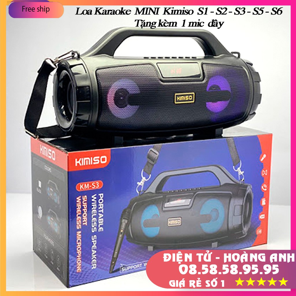 Loa Bluetooth Karaoke KIMISO KM-S3 -(S1 - S2 ) (tặng míc Có dây) | Shopee Việt Nam