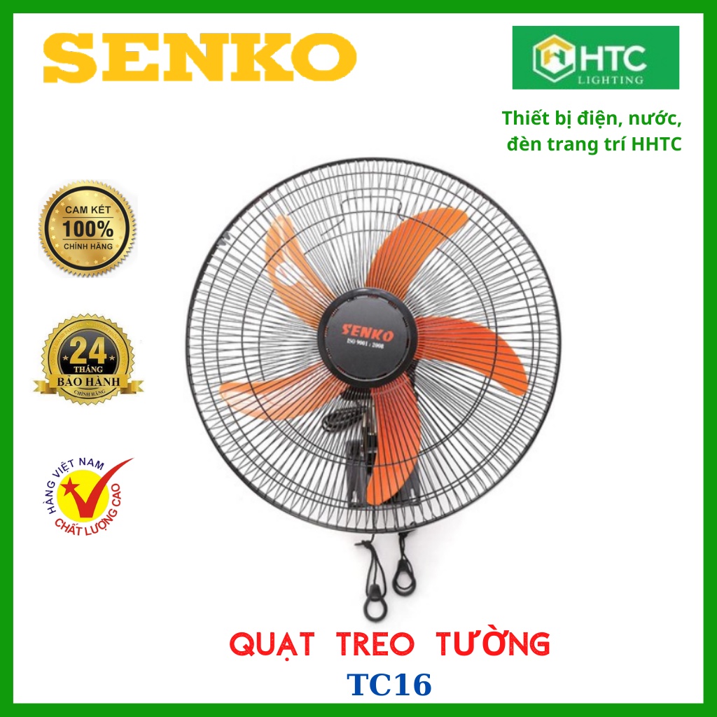 Quạt treo tường 2 dây giật TC16- CHÍNH HÃNG SENKO - bảo hành 2 năm ...
