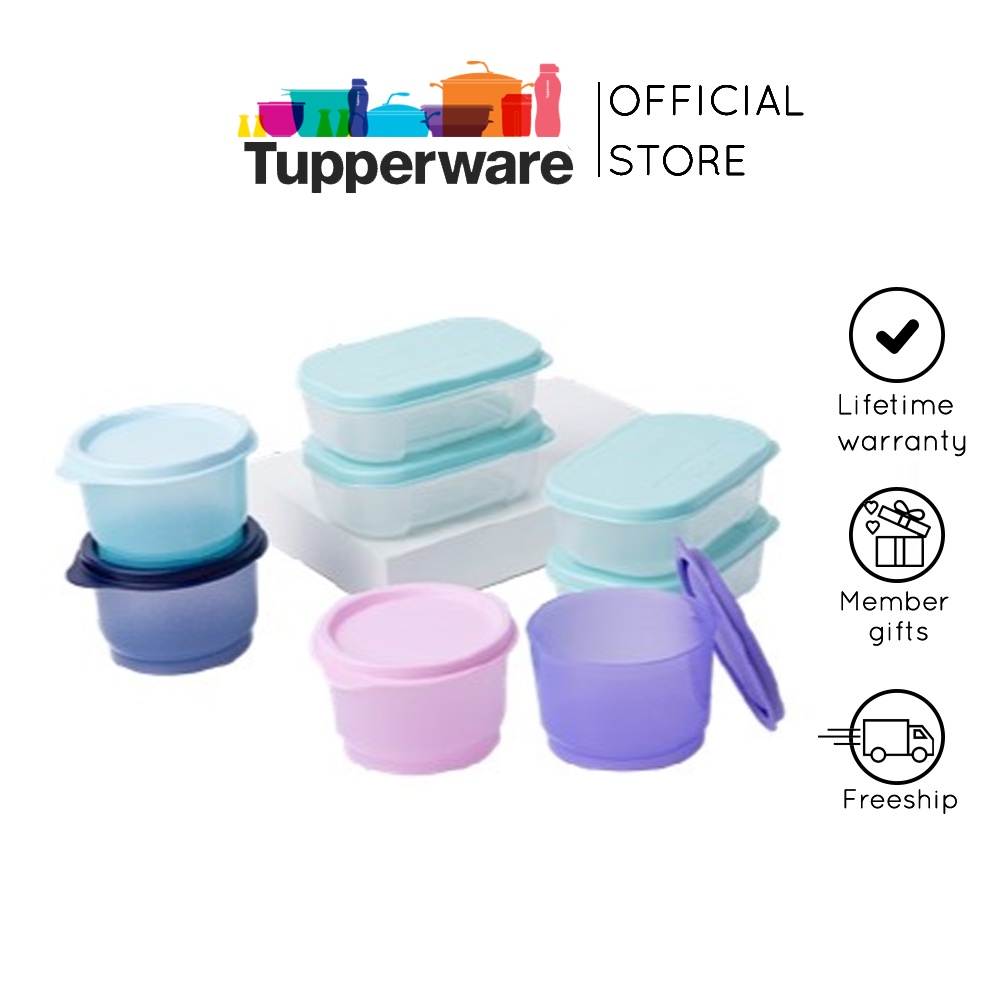 Bộ hộp bảo quản Mini Cutie Tupperware 8 hộp nhựa nguyên sinh an toàn ...