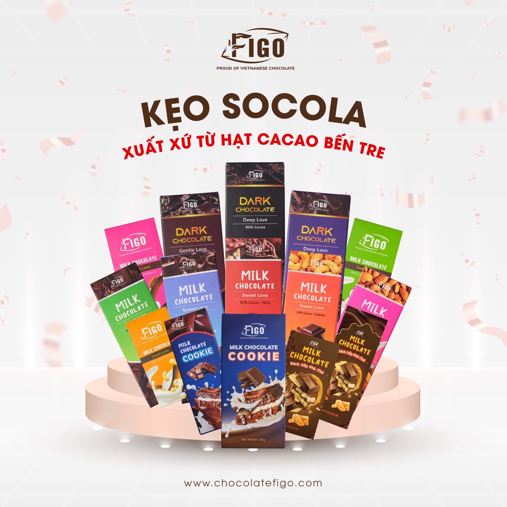 Kẹo Socola sữa và Kẹo Socola đen FIGO 20gr ( ĐỒ ĂN VẶT NỘI ĐỊA VIỆT NAM ...