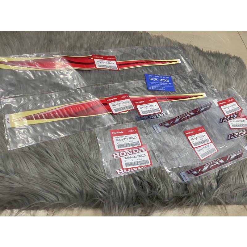 Tem Wave 125i 2021 màu đỏ , đen , xanh bánh căm | Shopee Việt Nam