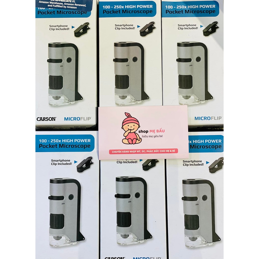 Kính hiển vi cầm tay Carson Microflip 100 - 250x High Power Poket Microscope | Shopee Việt Nam