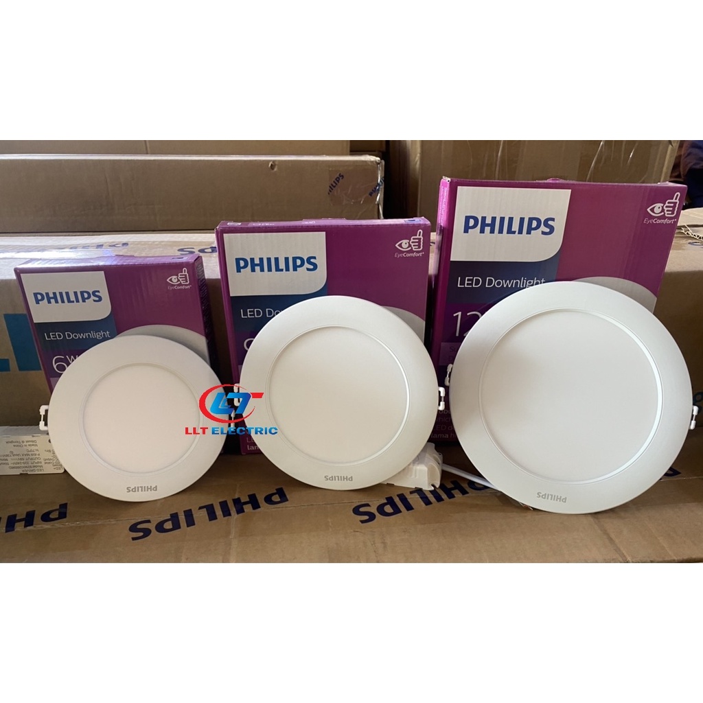 Đèn led âm trần Philips 12w dòng siêu mỏng DL262 EC RD 150mm HV SNI 02 ...